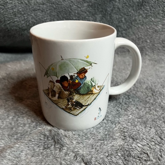 Rock | Dining | Vintage Norman Rockwell Catching The Big One Coffee Mug ...